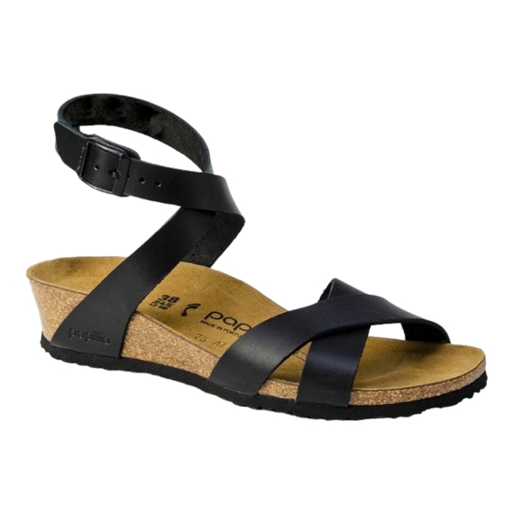 Papillio | Shoes | Papillio Birkenstock Lola Leather Wedge Sandals ...